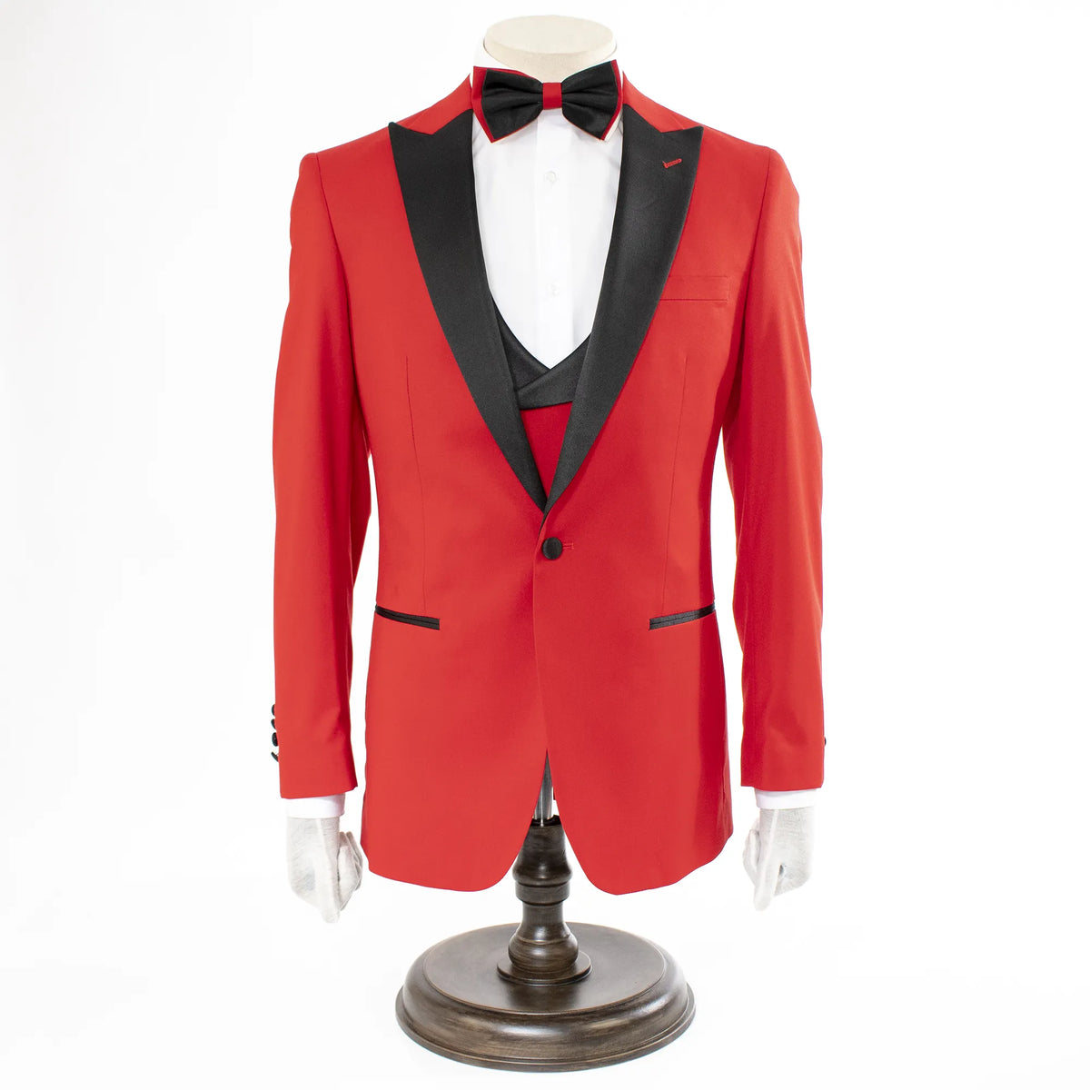Red 3-Piece Slim-Fit Tuxedo — dolce vita MEN